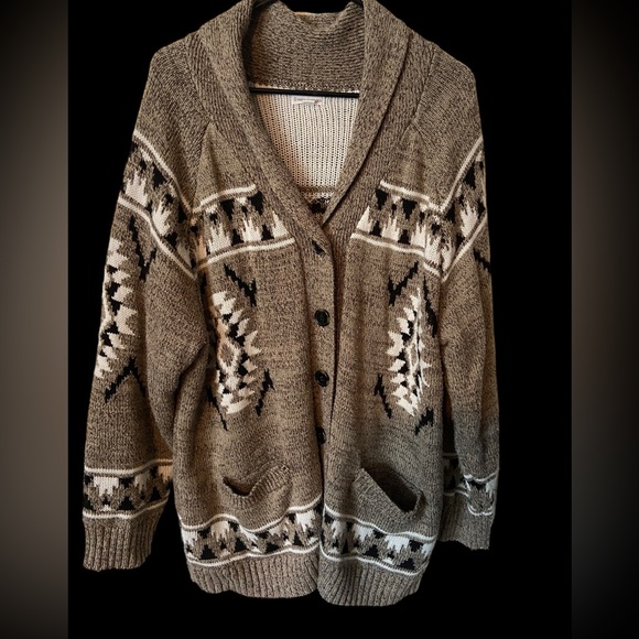 Warehouse One | Sweaters | Geometric Button Up Sweater | Poshmark